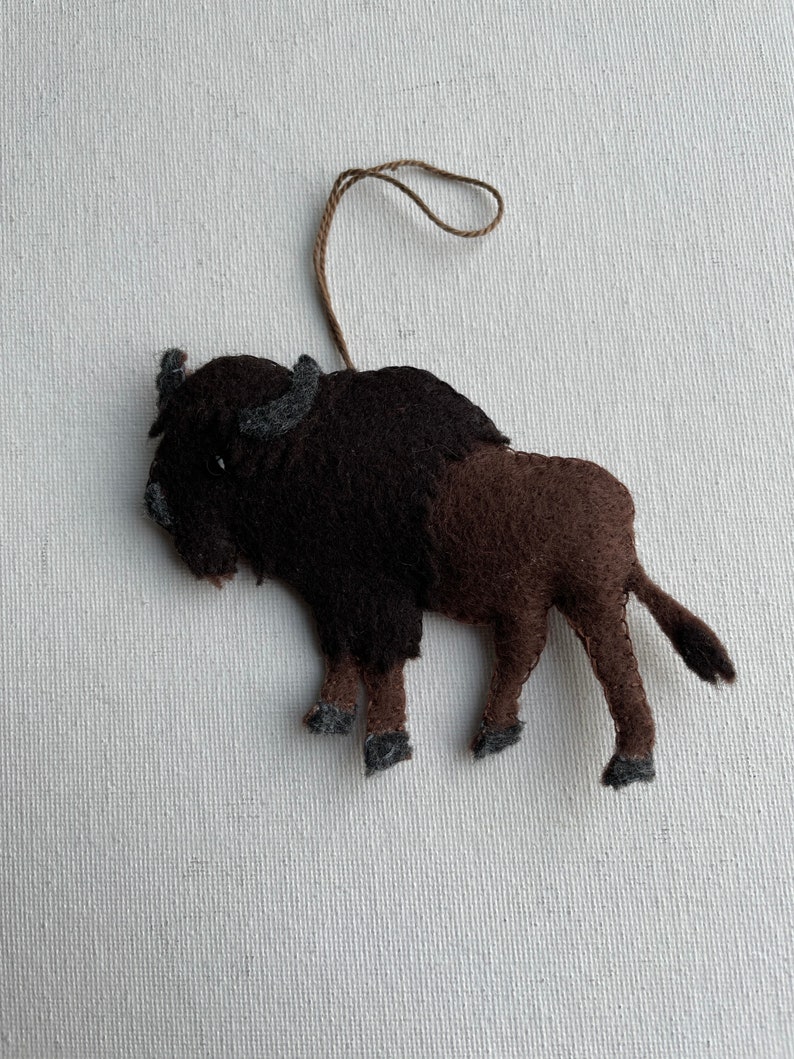 Bison Ornament • Buffalo Ornament • Felt • Yellowstone • Wild West ...