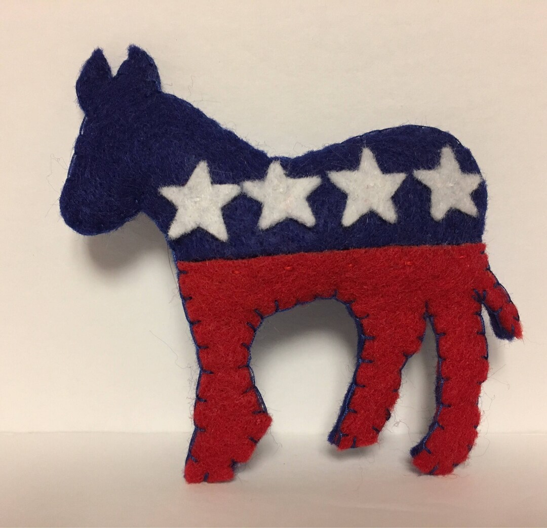 Democrat Ornament * Donkey * Felt * Cute & Collectible * Patriotic ...