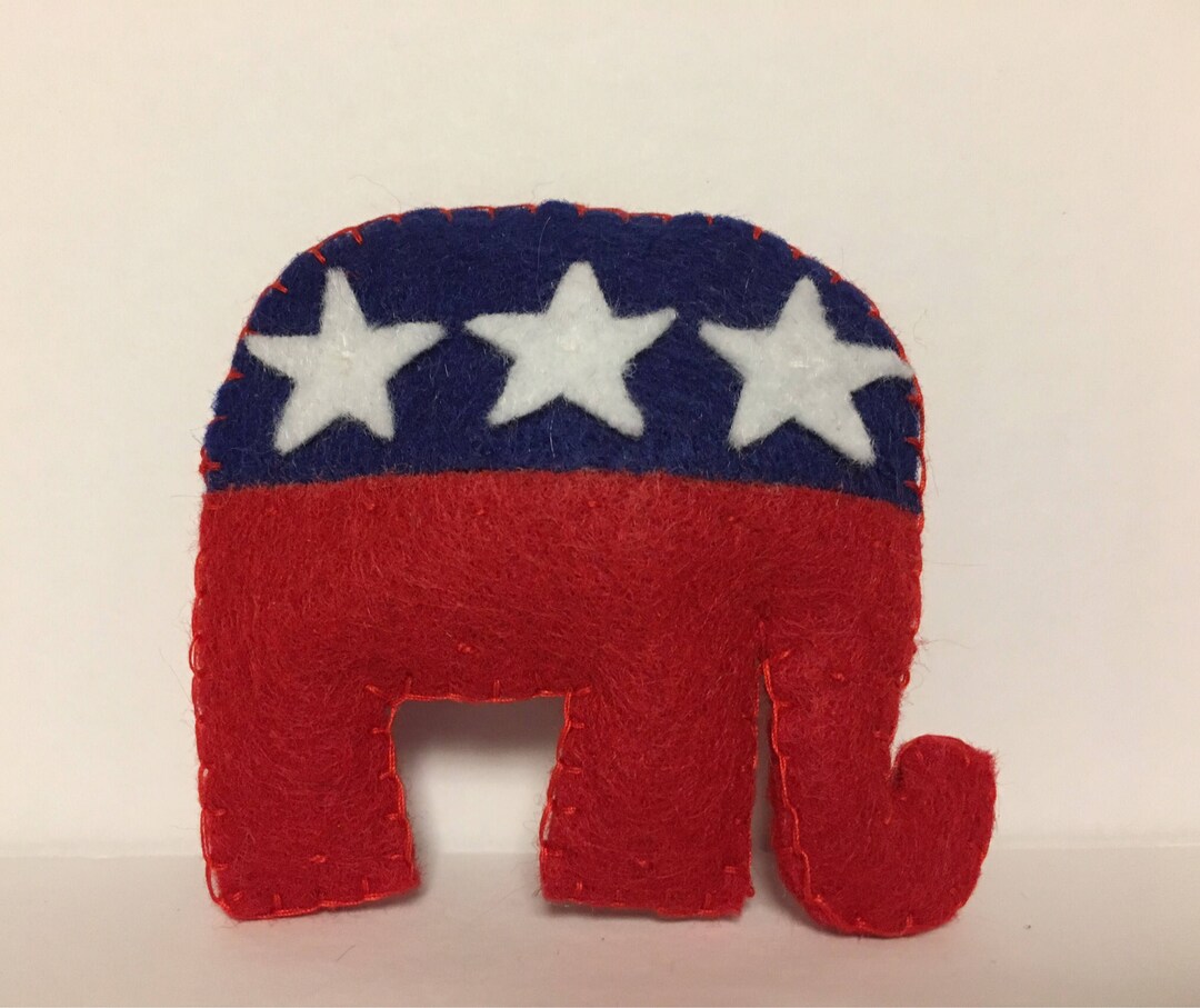 Republican Ornament * Elephant * GOP * Felt * Cute & Collectible ...