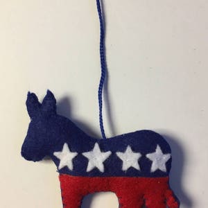 Democrat Ornament * Donkey * Felt * Cute & Collectible * Patriotic ...
