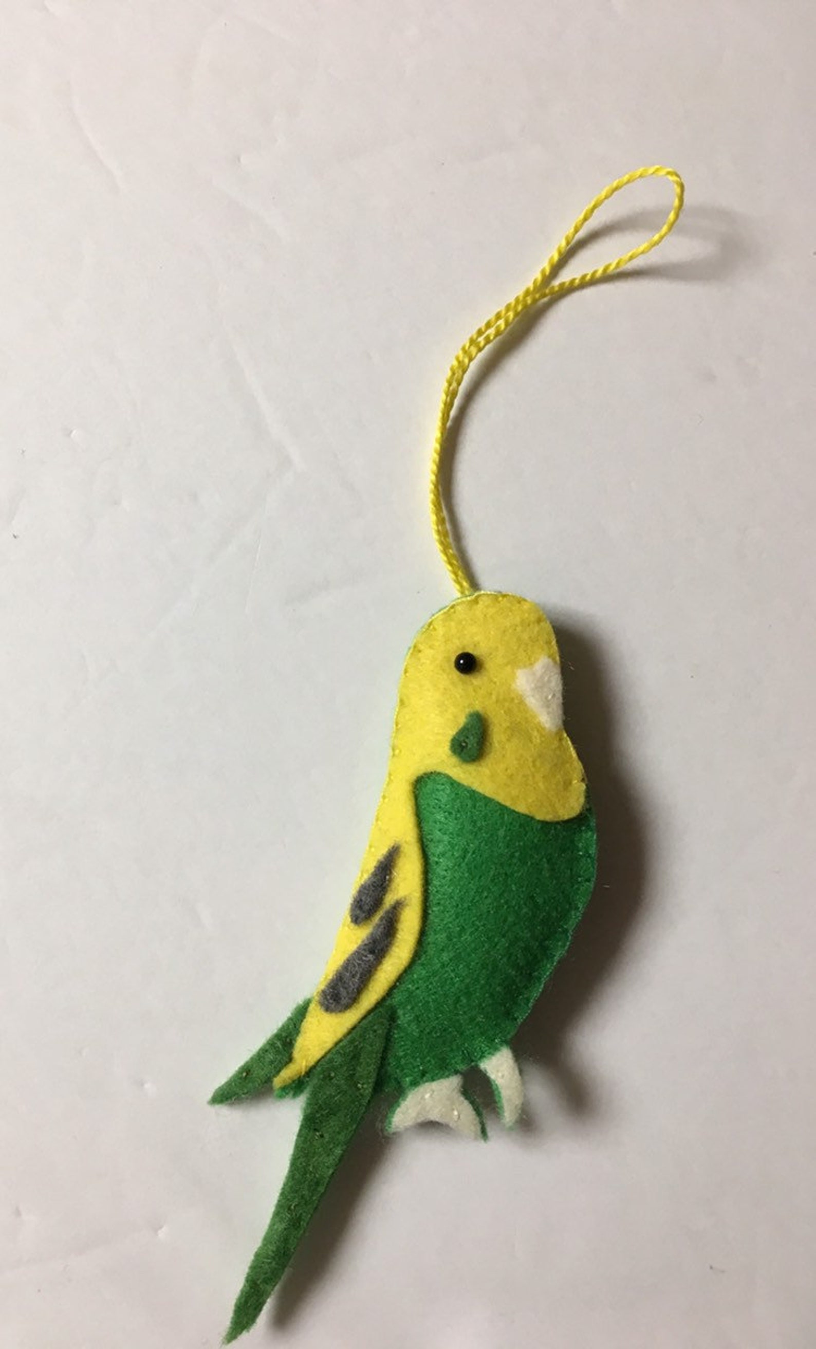 Parakeet Ornament Budgie Ornament Felt Green & Yellow - Etsy
