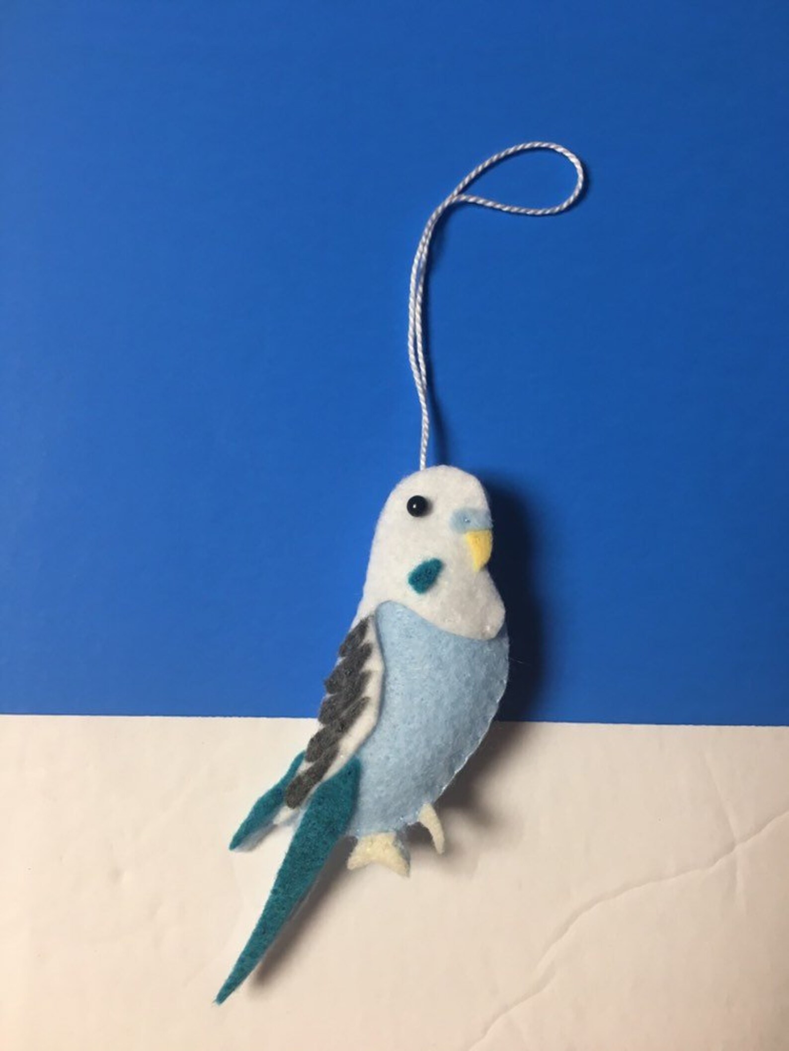 Parakeet Ornament Budgie Ornament Felt Blue & White | Etsy
