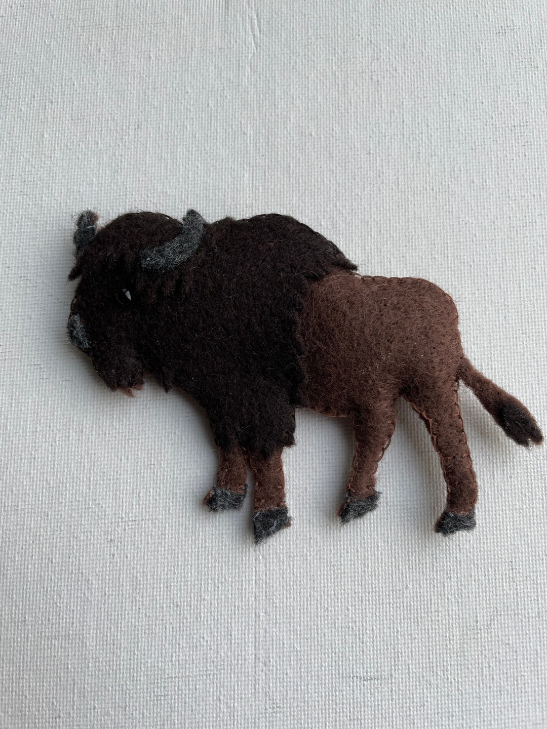 Bison Ornament • Buffalo Ornament • Felt • Yellowstone • Wild West ...