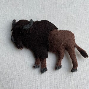 Bison Ornament • Buffalo Ornament • Felt • Yellowstone • Wild West ...