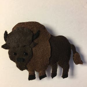 Bison Ornament Buffalo Ornament Felt Wild West Animal - Etsy