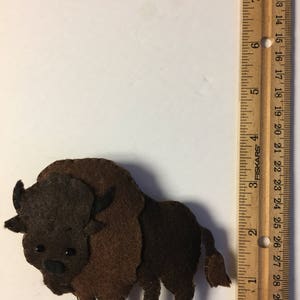 Bison Ornament Buffalo Ornament Felt Wild West Animal - Etsy