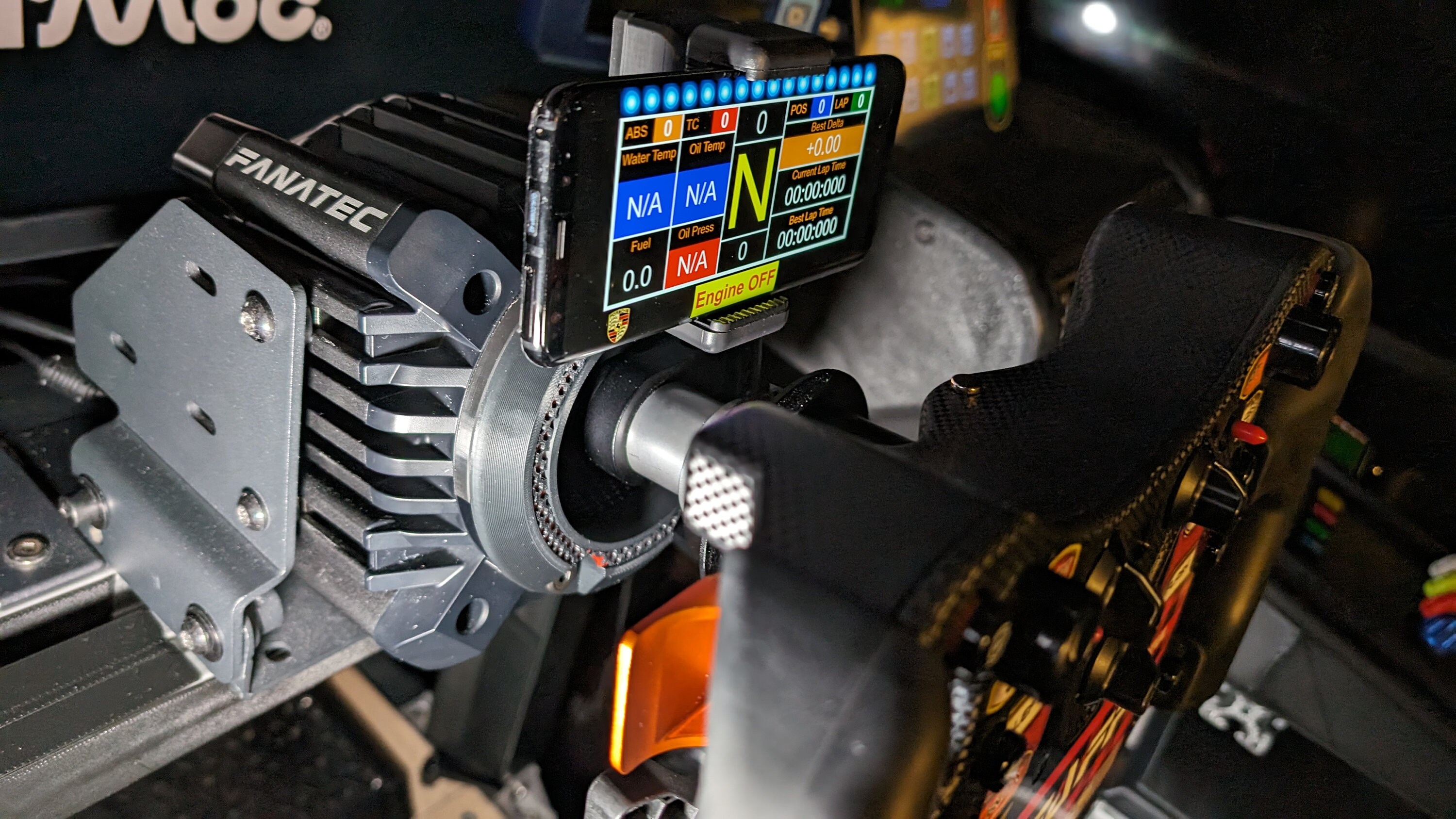 Phone Mount Dashboard Fanatec CSL DD Premium Spring Loaded OCTO Mount ...