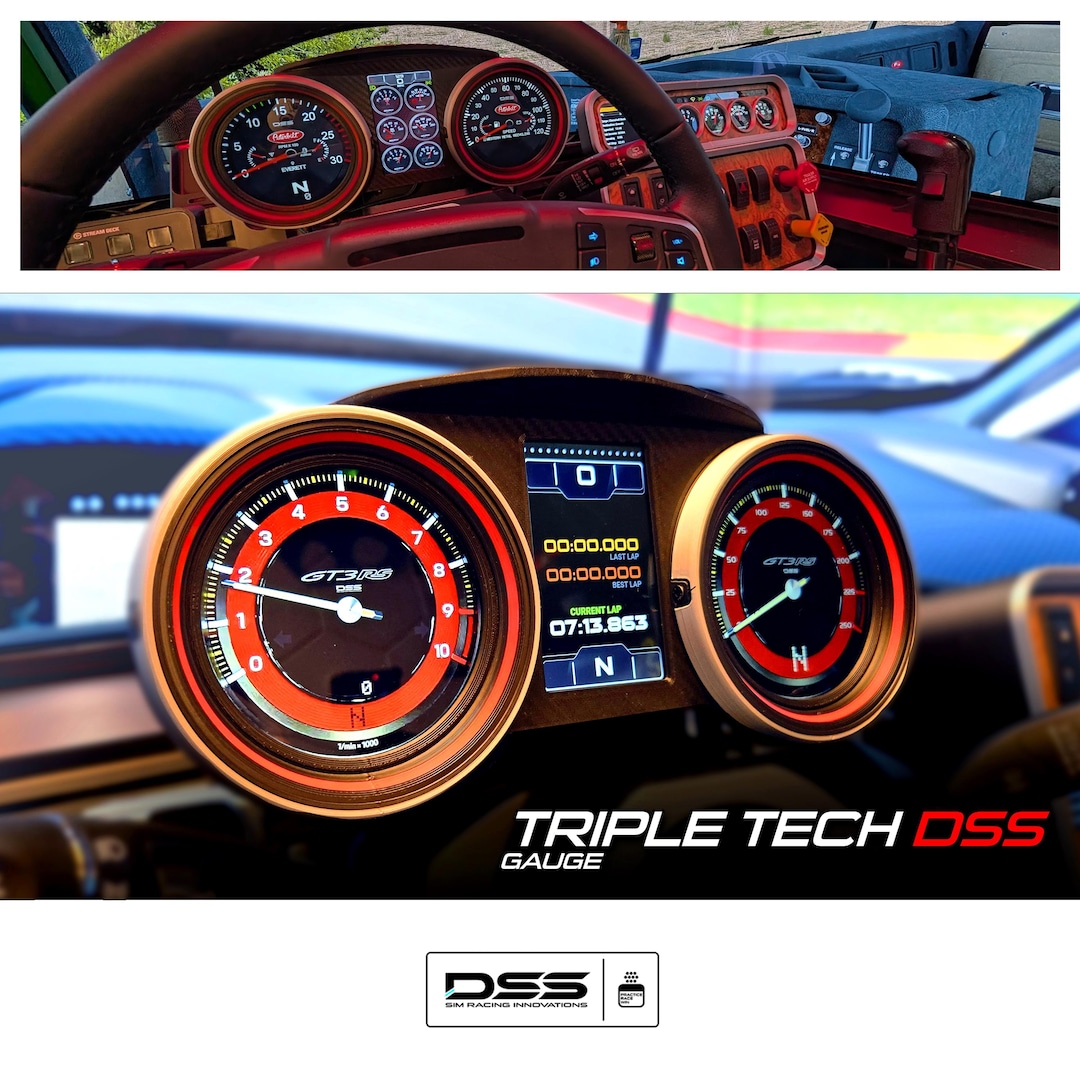 Sim Racing Dashboard DDU: Triple Screen Touchscreen Gauge - Etsy