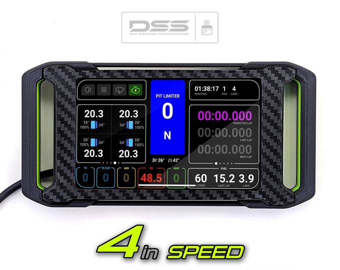 4in DDU Speed | Mini Sim Racing Dashboard Display With Mount Options - Etsy