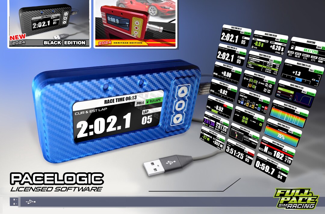 Sim Racing Lap Timer PACELOGIC: 4" Touch Screen & Bracket - Etsy