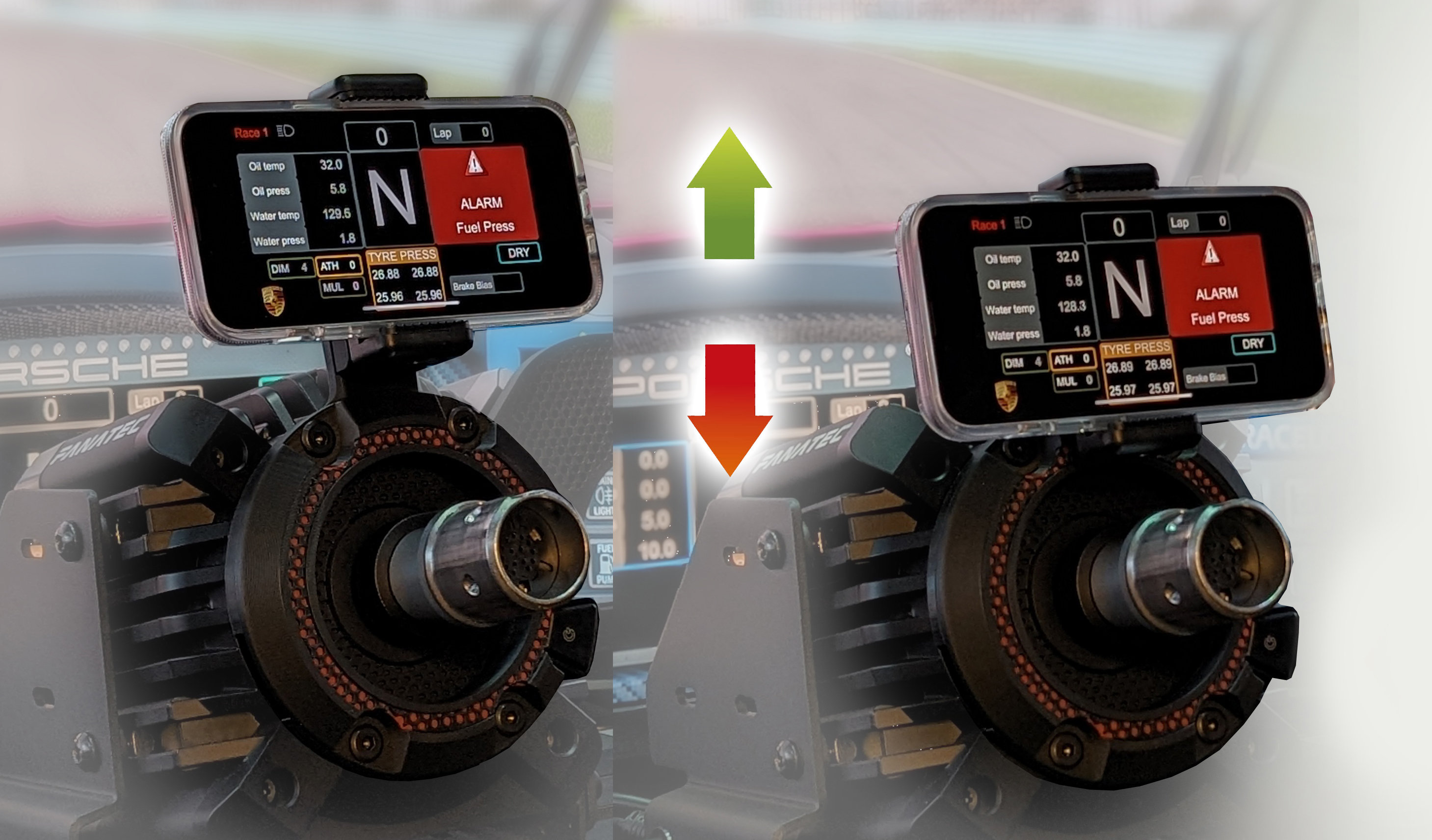 Phone Mount Dashboard Fanatec CSL DD Premium Spring Loaded OCTO Mount ...