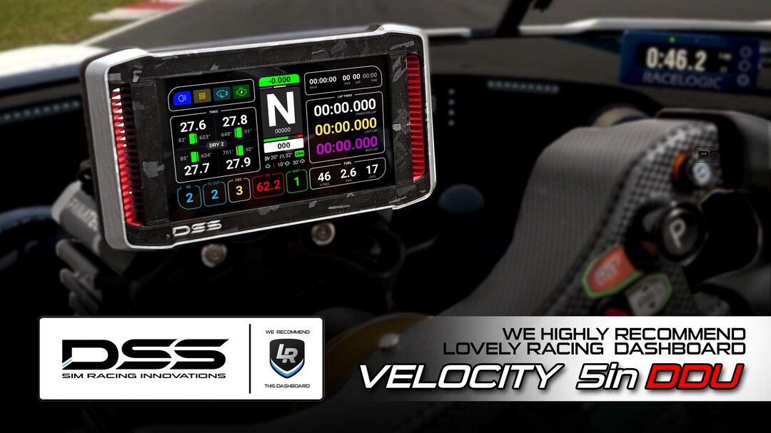 5” Sim Racing Dashboard Display Simhub Touchscreen Ddu For Fanatec