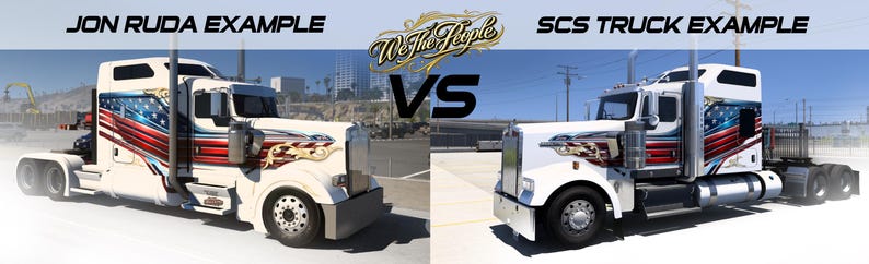 We the People – Kenworth W900 Paint Job | ATS Mod, Jon Ruda and SCS ...