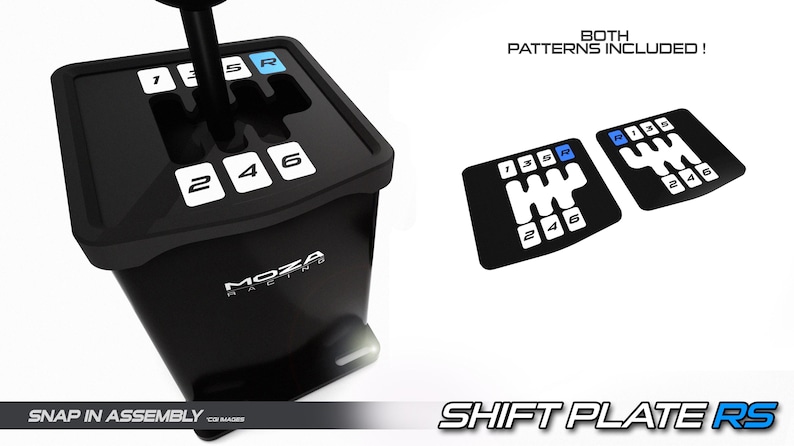 Shift Plate RS | Interchangeable 6-speed Dogleg Shift Plates for Moza ...