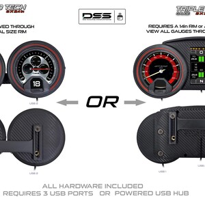 The DASH Sim Racing Dashboard DDU Dual or Triple Dash Multiple Gauges ...