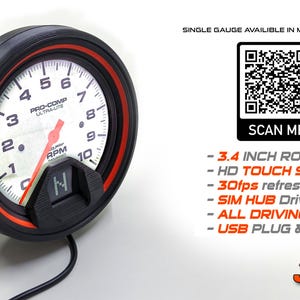 The DASH Sim Racing Dashboard DDU Dual or Triple Dash Multiple Gauges ...