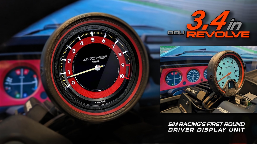 3.4" Round Sim Racing DDU: Touchscreen Multi-gauge Display - Etsy