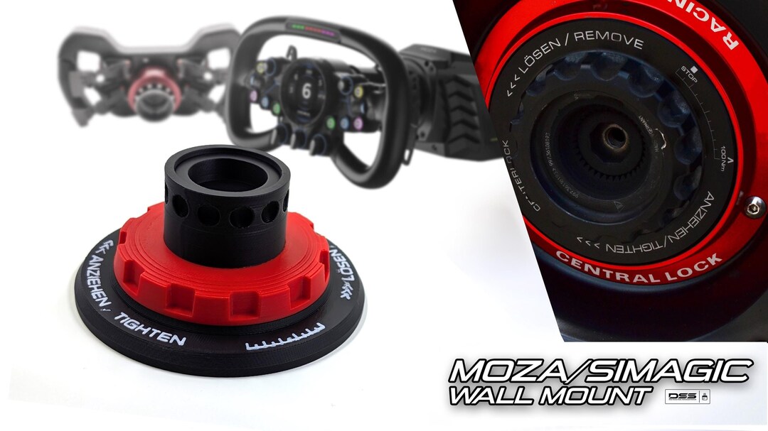 MOZA/SIMAGIC Wheel Wall Mount: Race Car Center Lock Design - Etsy