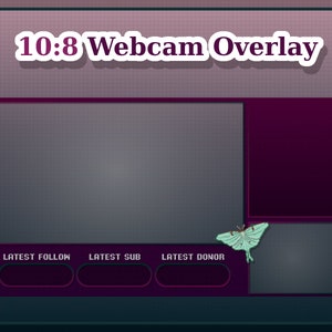Twitch Overlay Bundle - Luna Moth Overlay Pixel Art - Etsy