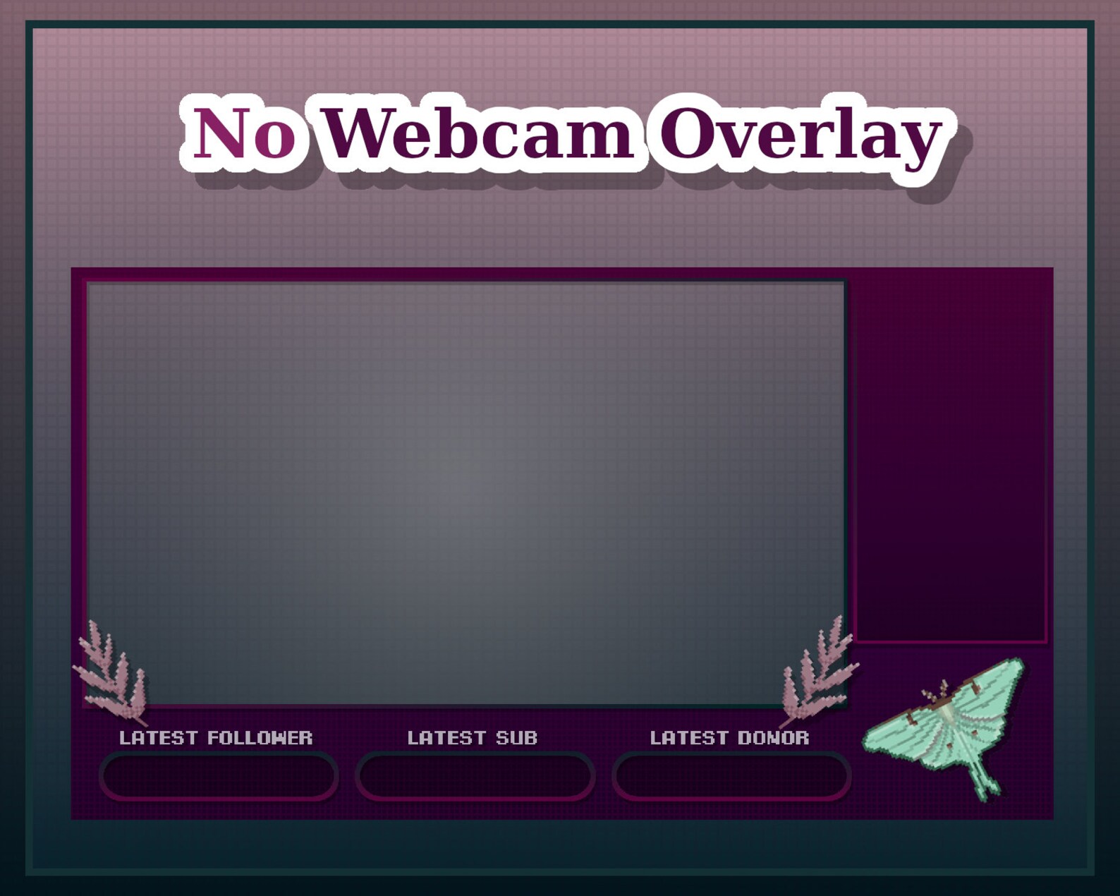 Twitch Overlay Bundle - Luna Moth Overlay Pixel Art - Etsy
