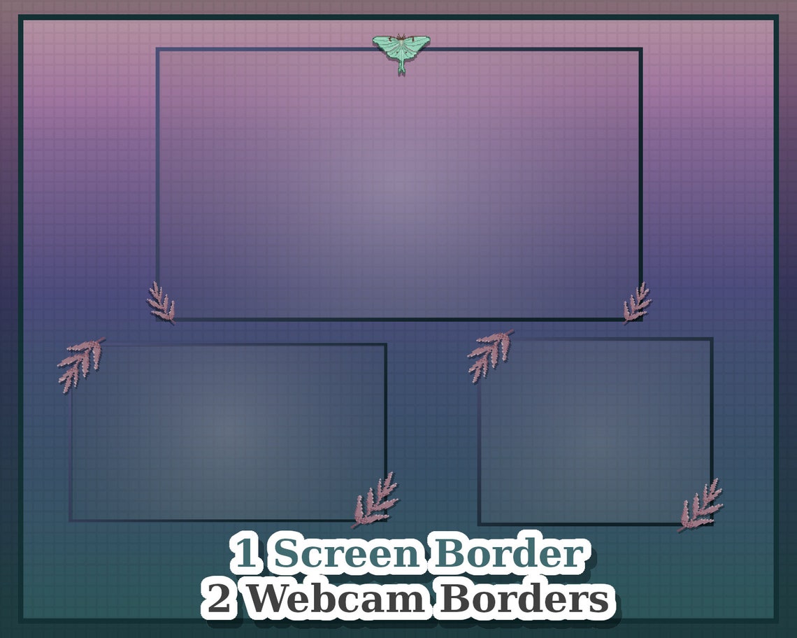 Twitch Stream Pack - Luna Moth Overlay Pixel Art Package Bundle - Etsy