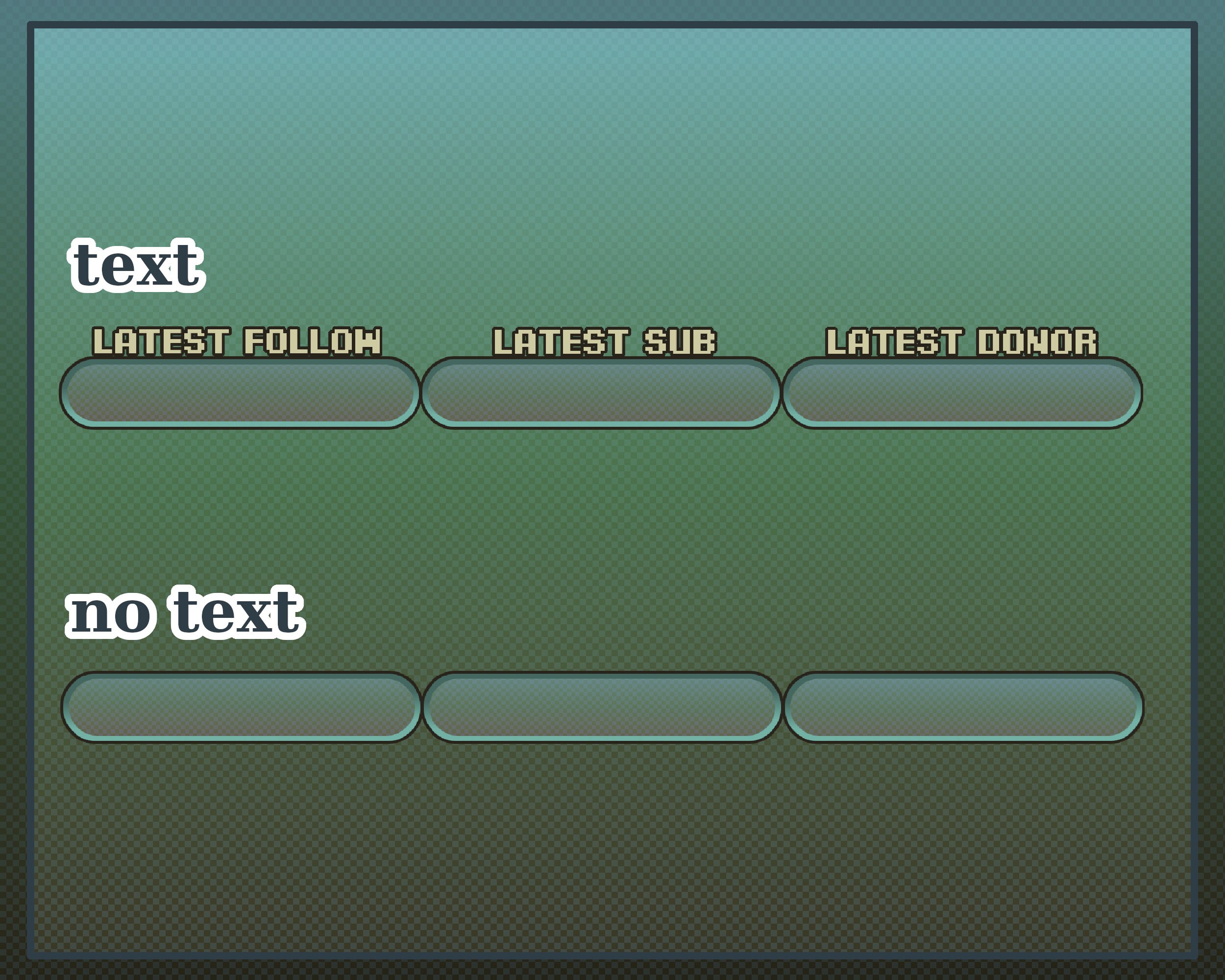 Twitch Label Bar Bundle - Nature Panels Turquoise Mushroom Pixel Art - Etsy