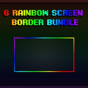 Twitch Border Overlay Bundle - Static Rainbow Borders - Etsy