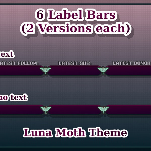 Twitch Label Bar Bundle Nature Panels Turquoise Mushroom Pixel Art - Etsy