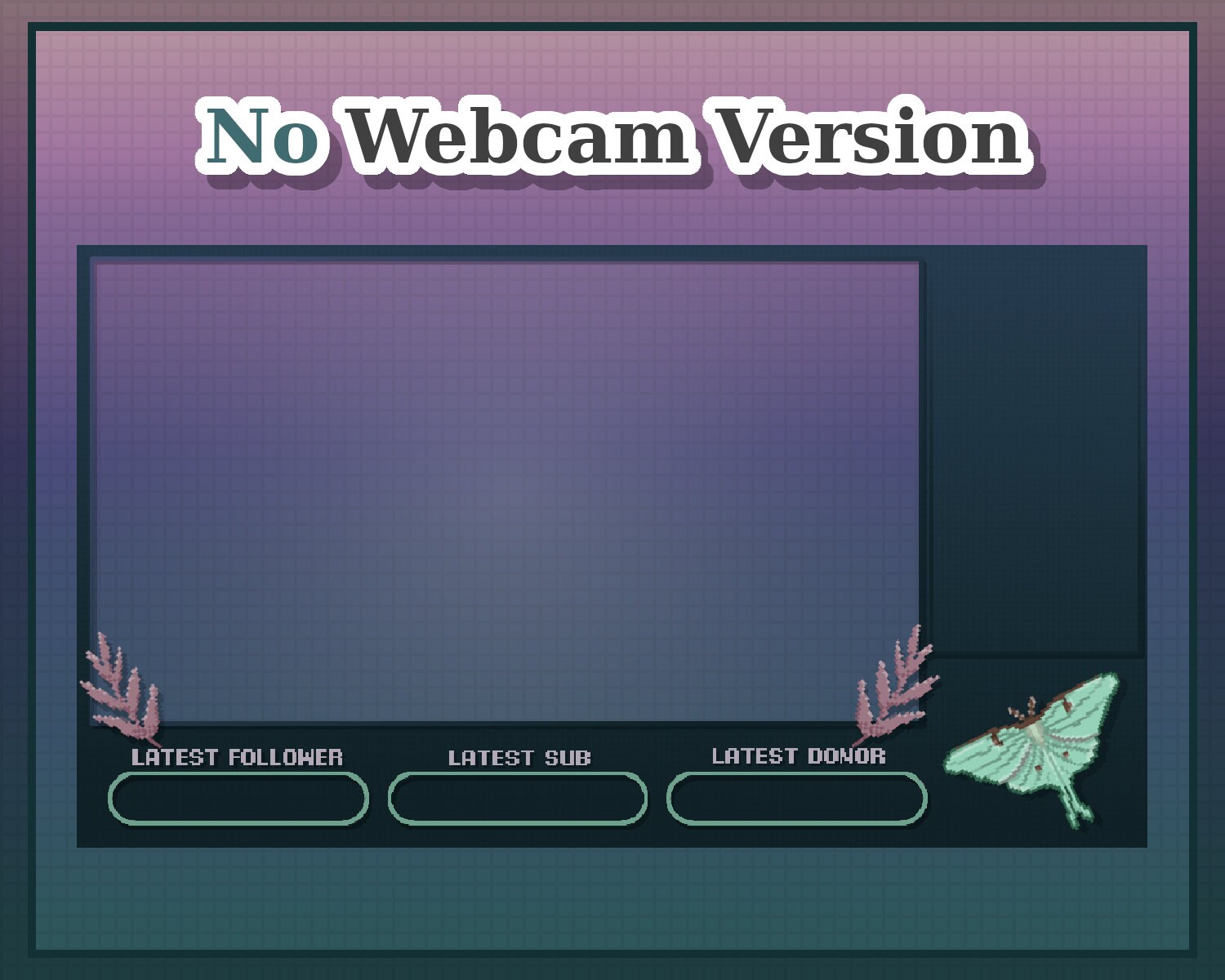 Twitch Overlay Bundle - Luna Moth Overlay Pixel Art - Etsy