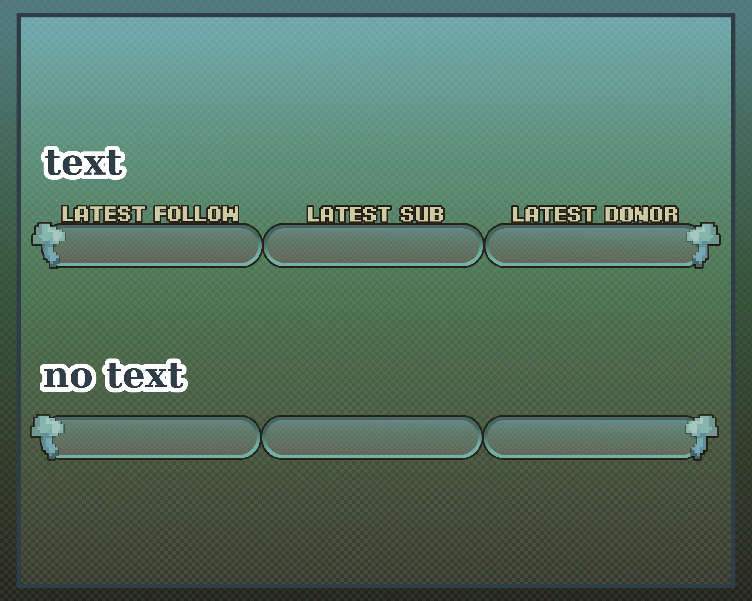 Twitch Label Bar Bundle - Nature Panels Turquoise Mushroom Pixel Art - Etsy