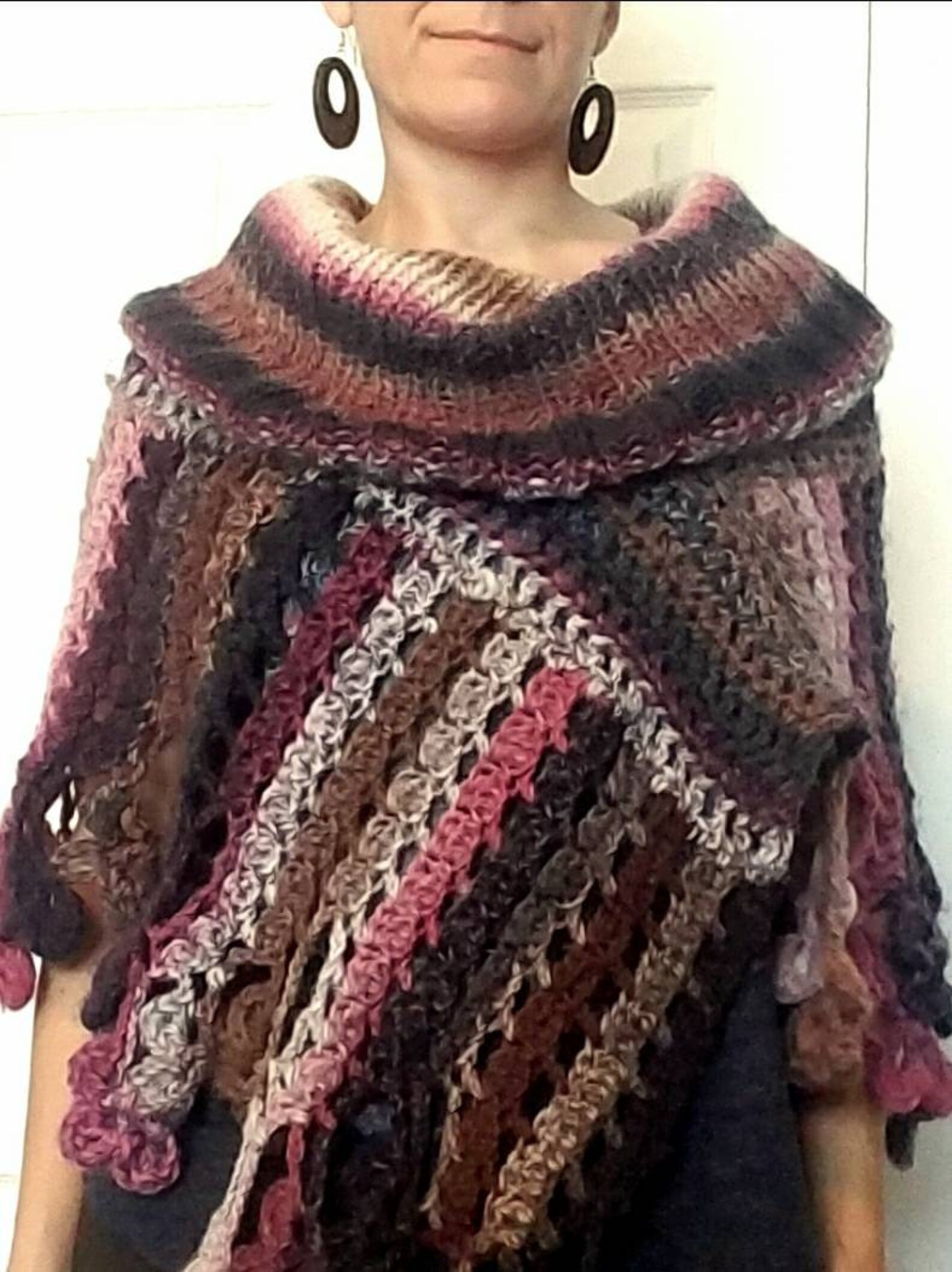Boho Poncho Pdf Pattern Boho Chic Fashion Knitting & | Etsy
