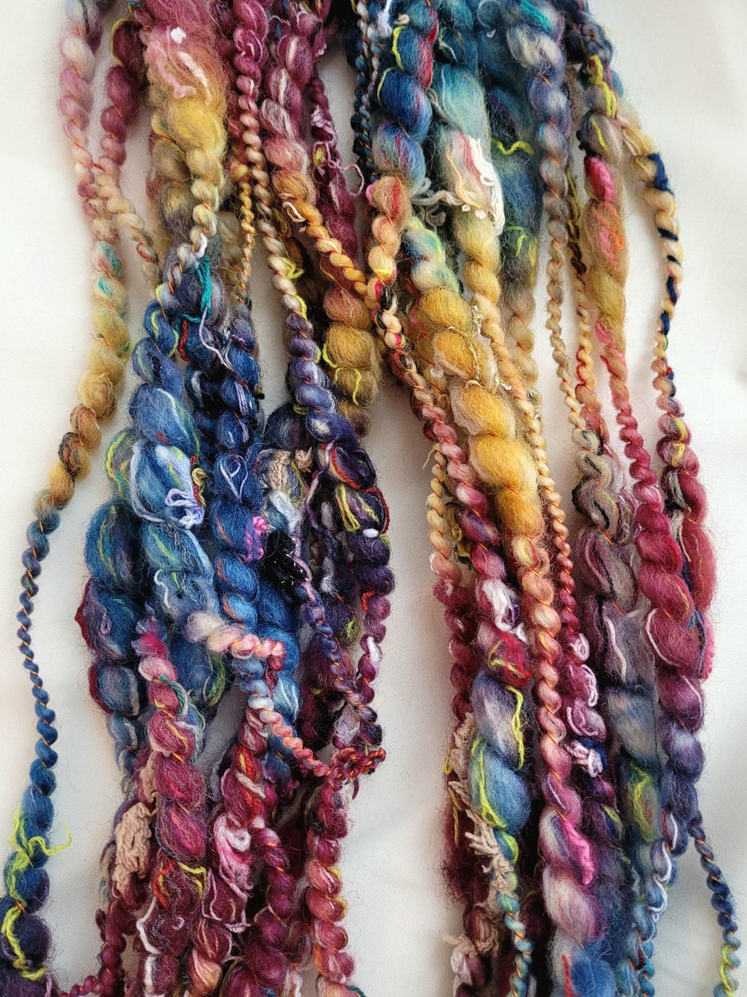 Autumn Hand Spun Art Yarn: Thick & Thin Slubs, Jumbo Coils - Etsy