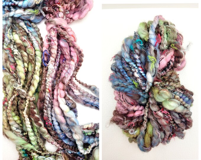 Pastel Thick & Thin Yarn/ Hand Spun Art Yarn/ Slubs/ Jumbo Coils - Etsy