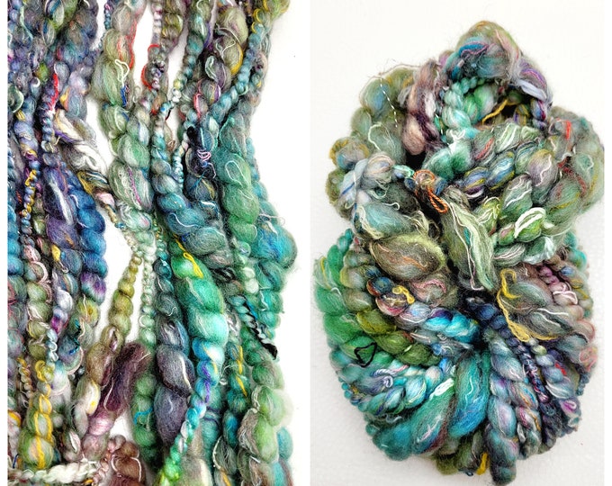 Thick & Thin Yarn/ Hand Spun Art Yarn/ Slubs/ Jumbo Coils - Etsy