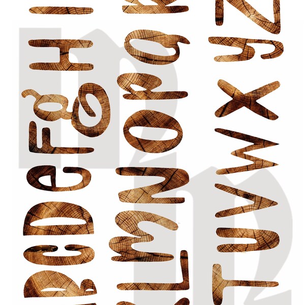 Wood Alpha - Etsy