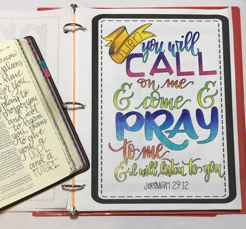 Call on Me Bible Coloring Page - Etsy