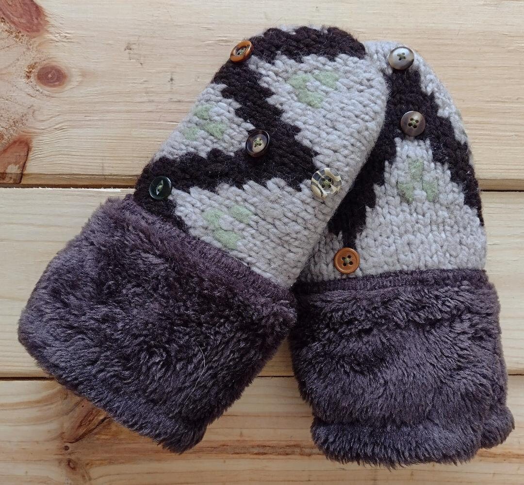 Doctor Zhivago Handmade One of a Kind Warm Mittens Made From Repurposed ...