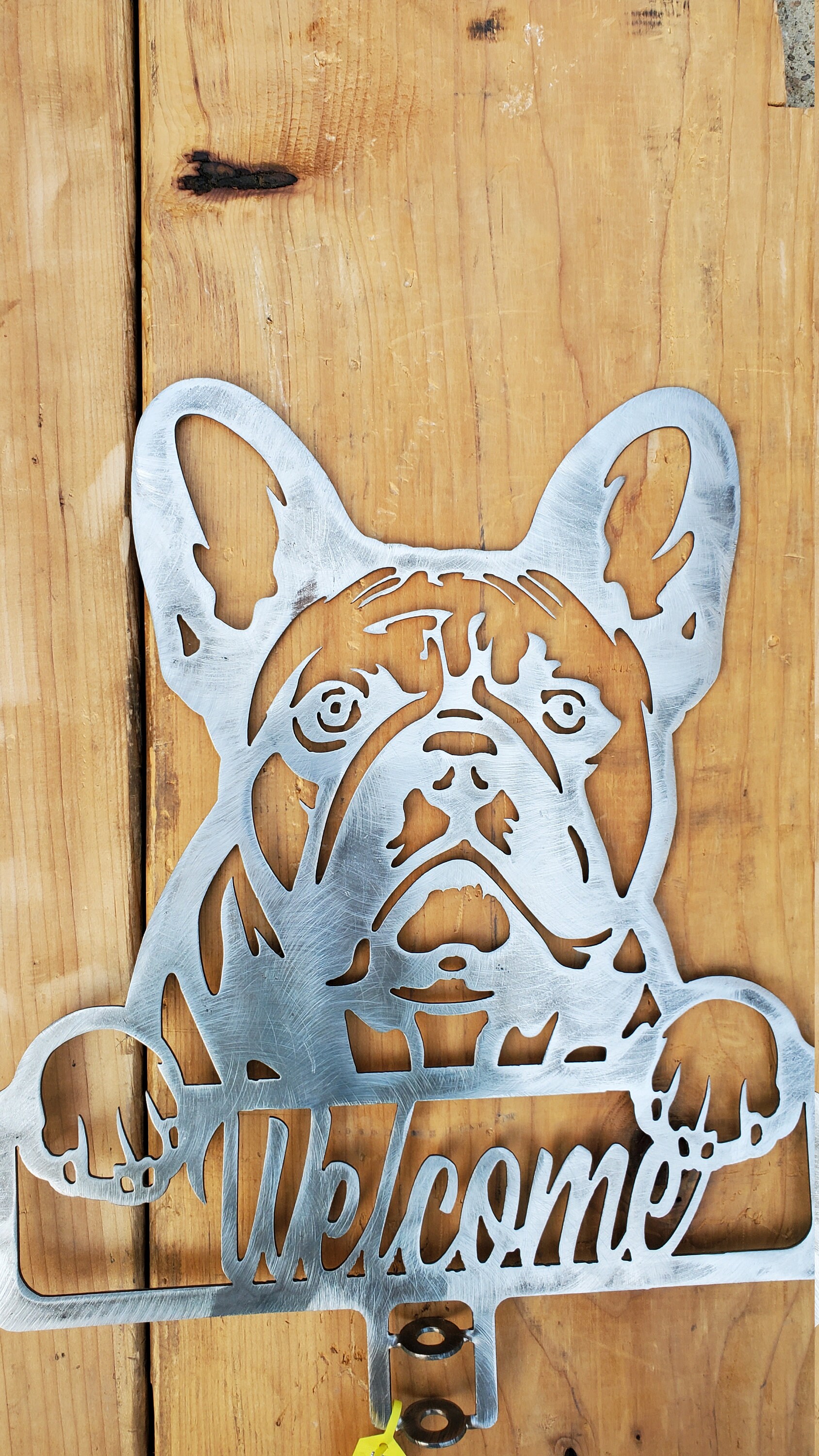 French Bulldog Frenchie Welcome Sign Yard Art - Etsy