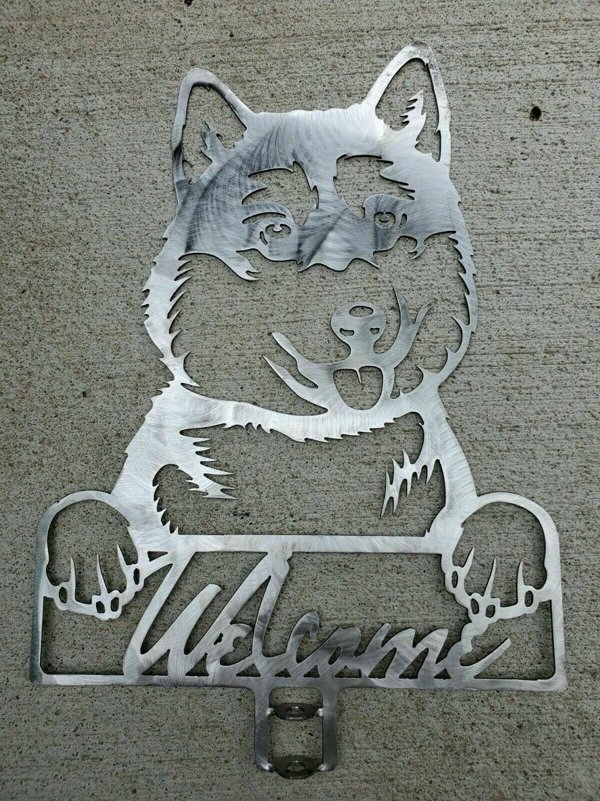 Husky Dog Welcome Sign Metal Art - Etsy