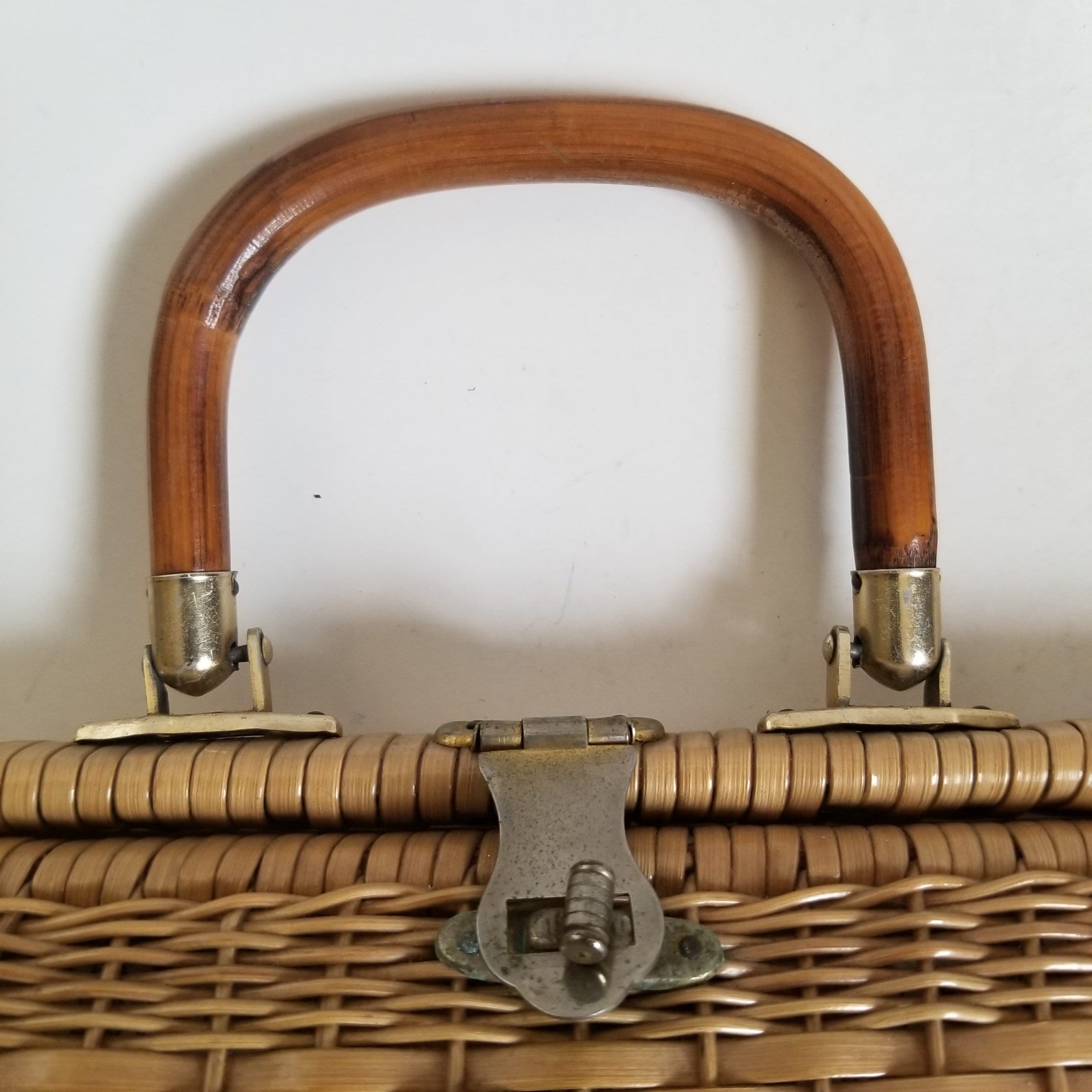 Vintage Rattan Handbag 1950s - Etsy