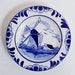 Delft Blue Miniature Mini Windmill Plate Holland - Etsy