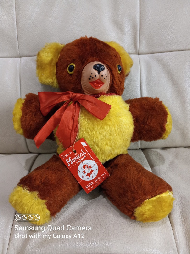 Vintage Musical Teddy Bear - Etsy