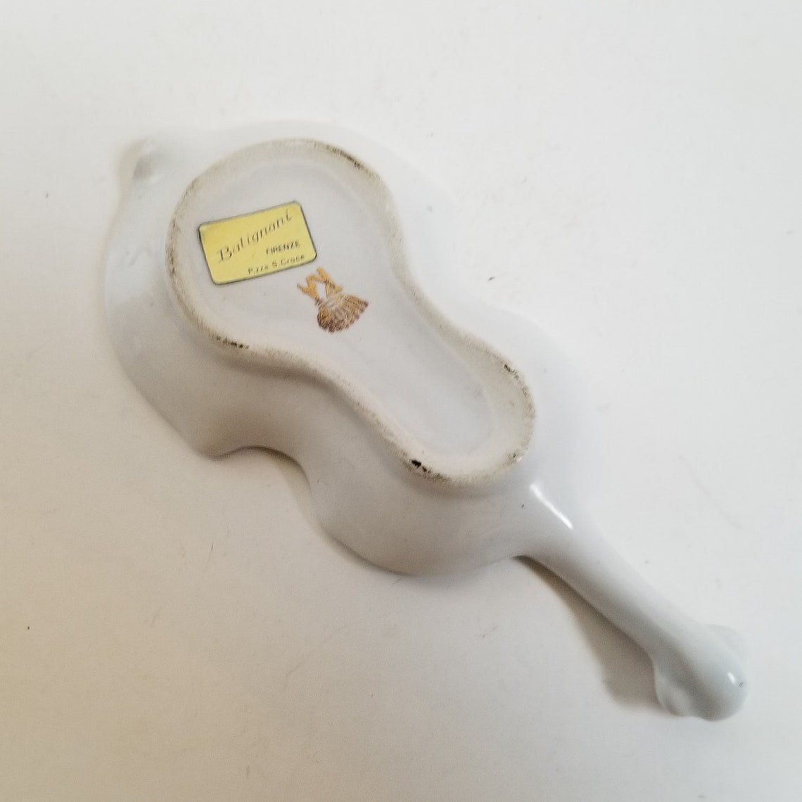 Vintage Porcelain Violin Cello Ashtray Pink Roses Batignani Firenze ...