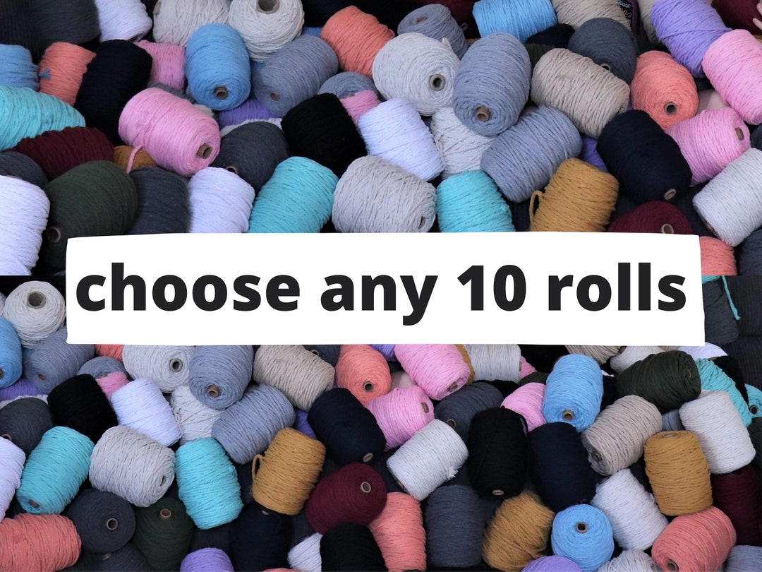 Macrame Cord Bulk Buy: 10 Rolls Recycled Cotton Rope - 3mm, 4mm, 5mm - Etsy