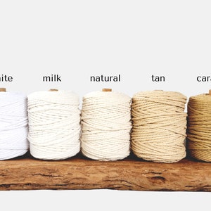 5mm Macrame Cord 1kg 3 Ply Bulk Coloured Cotton Rope 3 - Etsy