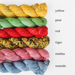 Sari Silk Ribbons, 40m Recycled Raw Edge Fibre, Weaving Macrame ...