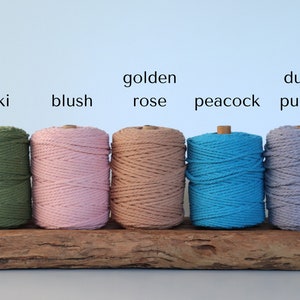 5mm Macrame Cord 1kg 3 Ply Bulk Coloured Cotton Rope 3 - Etsy