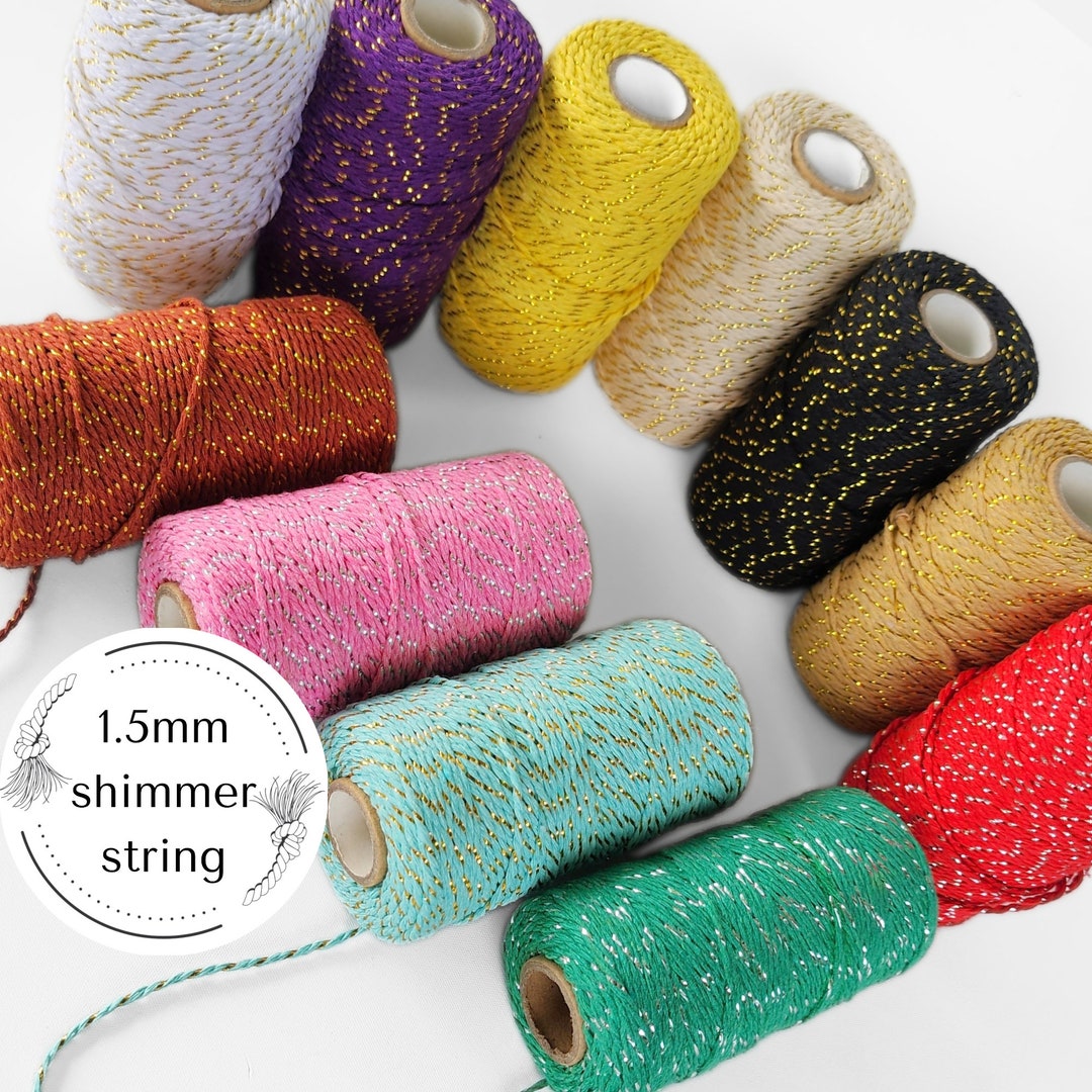 1.5mm Shimmer Warp String, Metallic Colours for Weaving and Textile Art ...