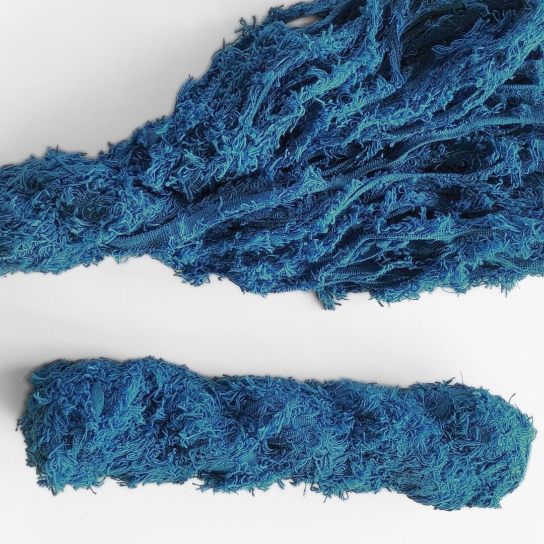 35 Metres Cotton Frizz Ribbon, Fuzzy Edge Fibre, Shaggy Weaving Macramé ...