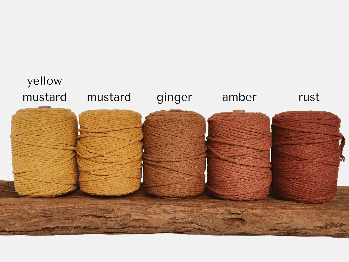 5mm Macrame Cord 1kg 3 Ply Bulk Coloured Cotton Rope 3 - Etsy